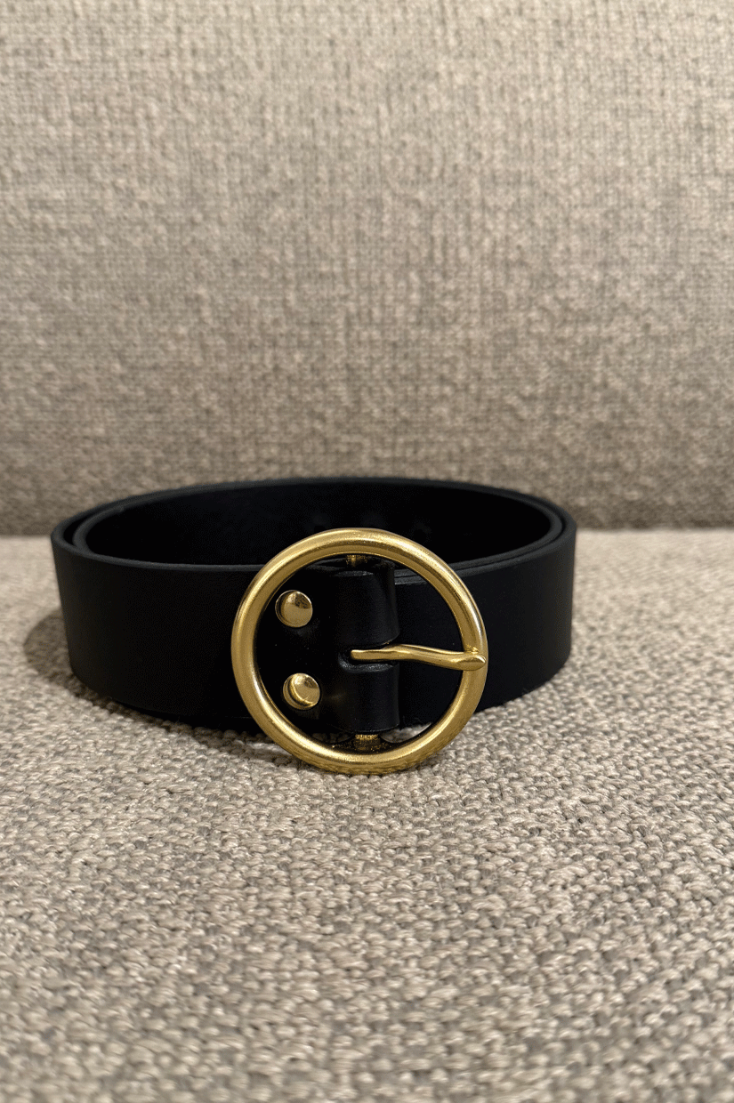 Rogues & Royals Markham Belt - Black/Brass